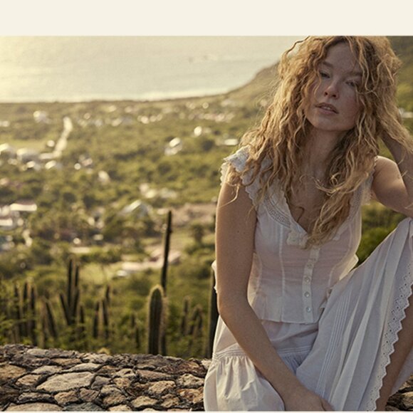 Doen | Tops | Iso Doen Alana Top In Salt | Poshmark